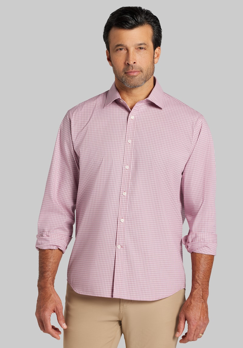 Click here for Mens Jos A. Bank Traditional Fit Check Casual Shir... prices