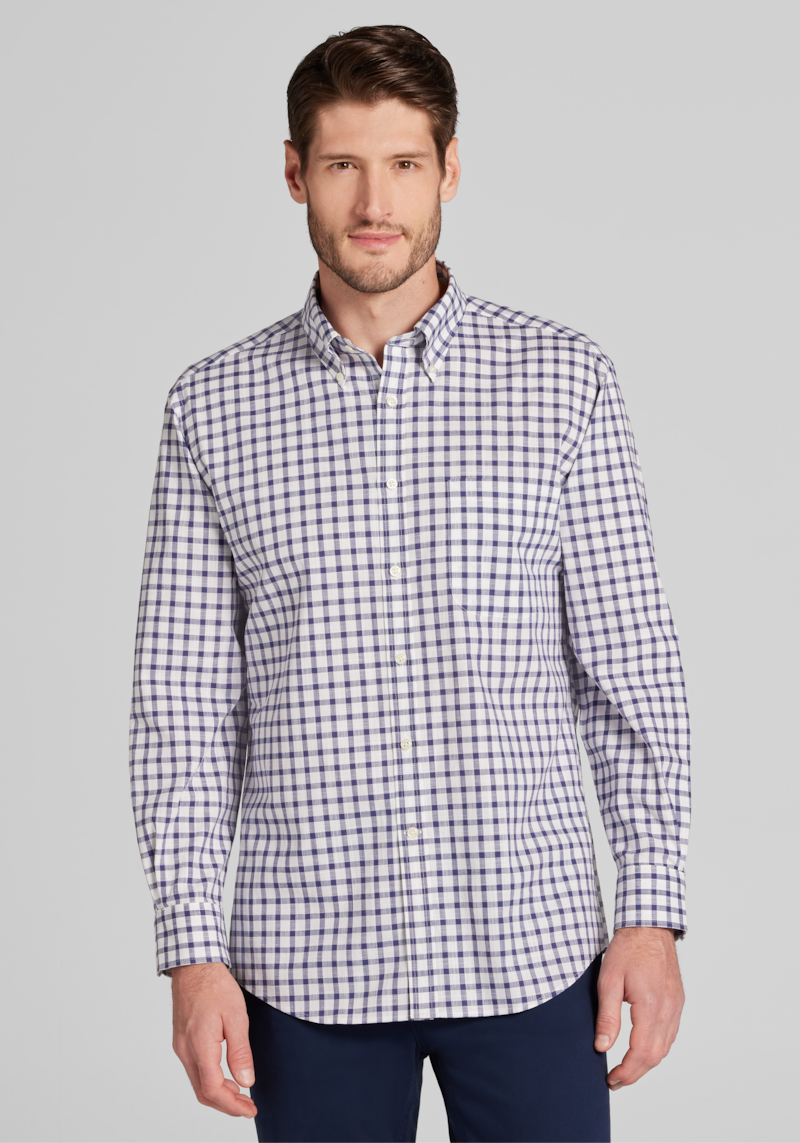 Click here for Mens Jos. A. Bank Tailored Fit Buffalo Plaid Casua... prices