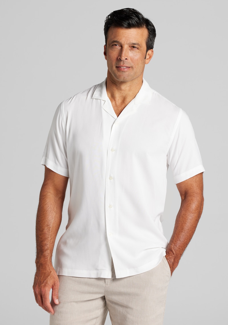 Click here for Mens Jos A. Bank Tailored Fit Camp Shirt at Jos. A... prices