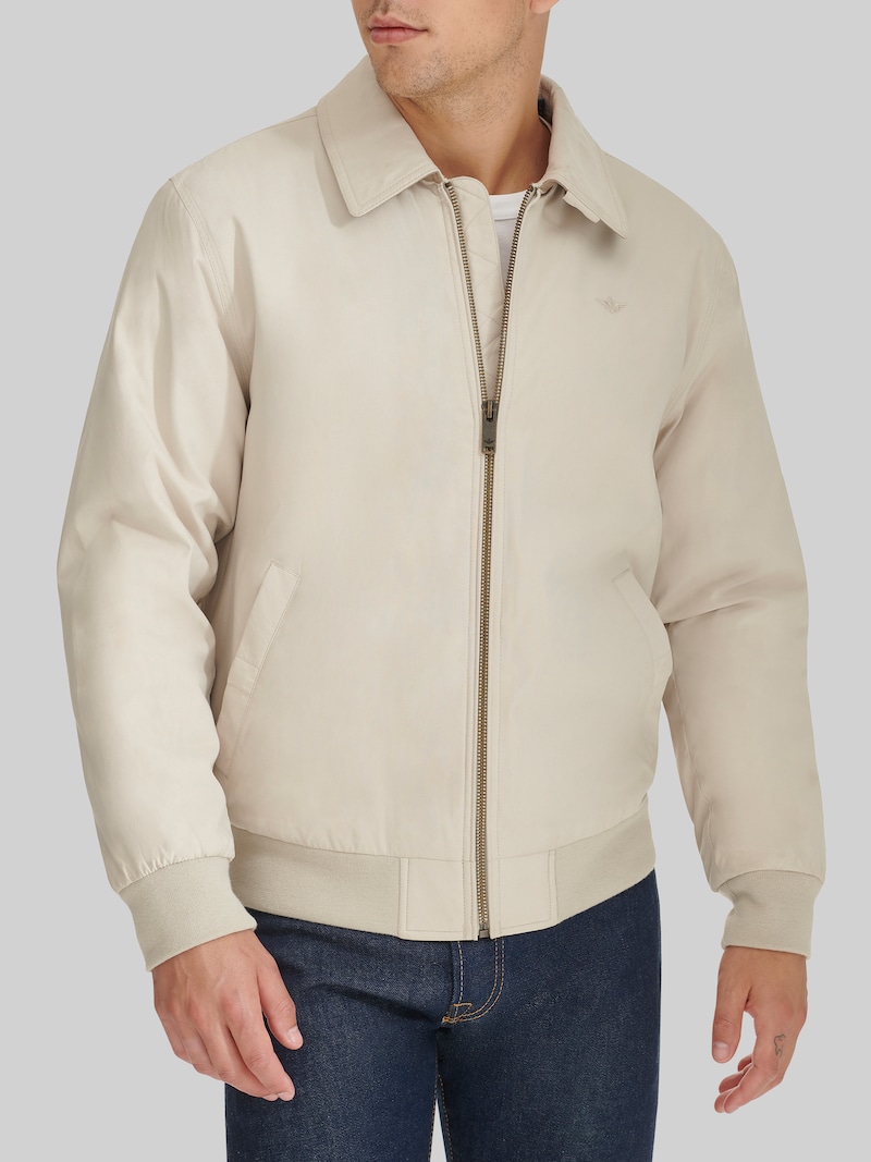 Click here for Mens Dockers Tailored Fit Micro Twill Golf Bomber... prices