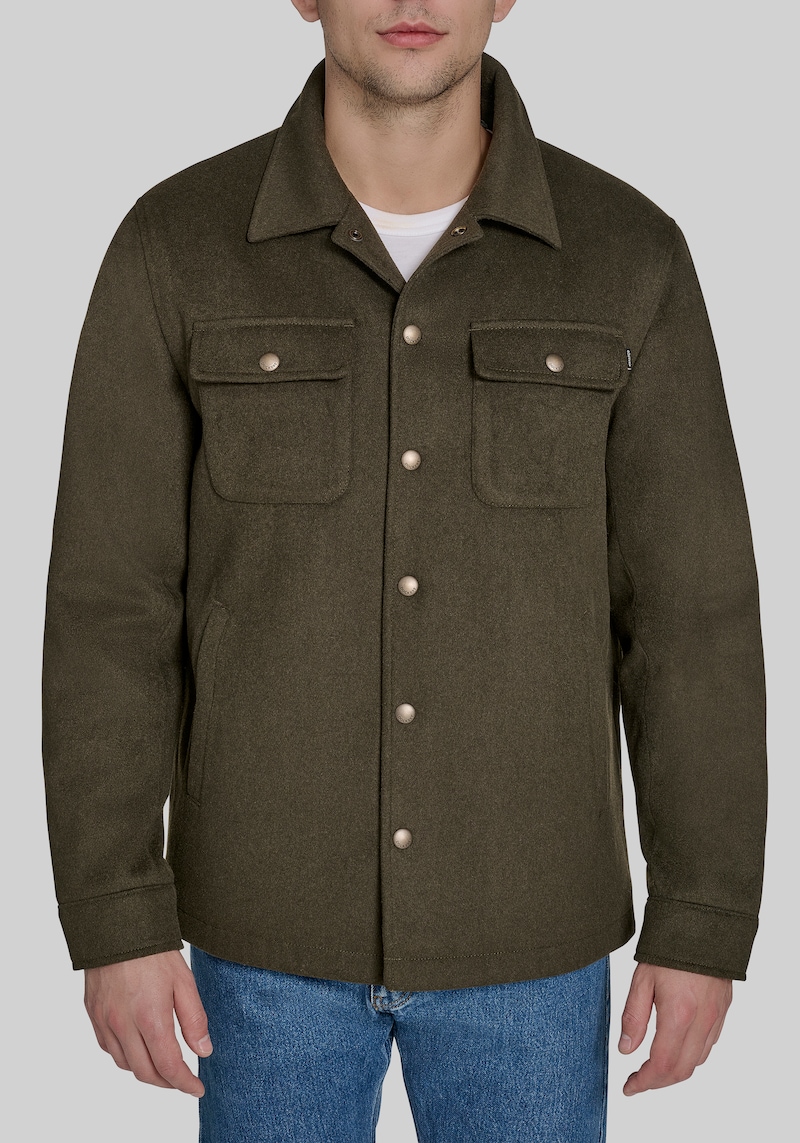Click here for Mens Dockers Tailored Fit Sherpa Lined Shacket at... prices