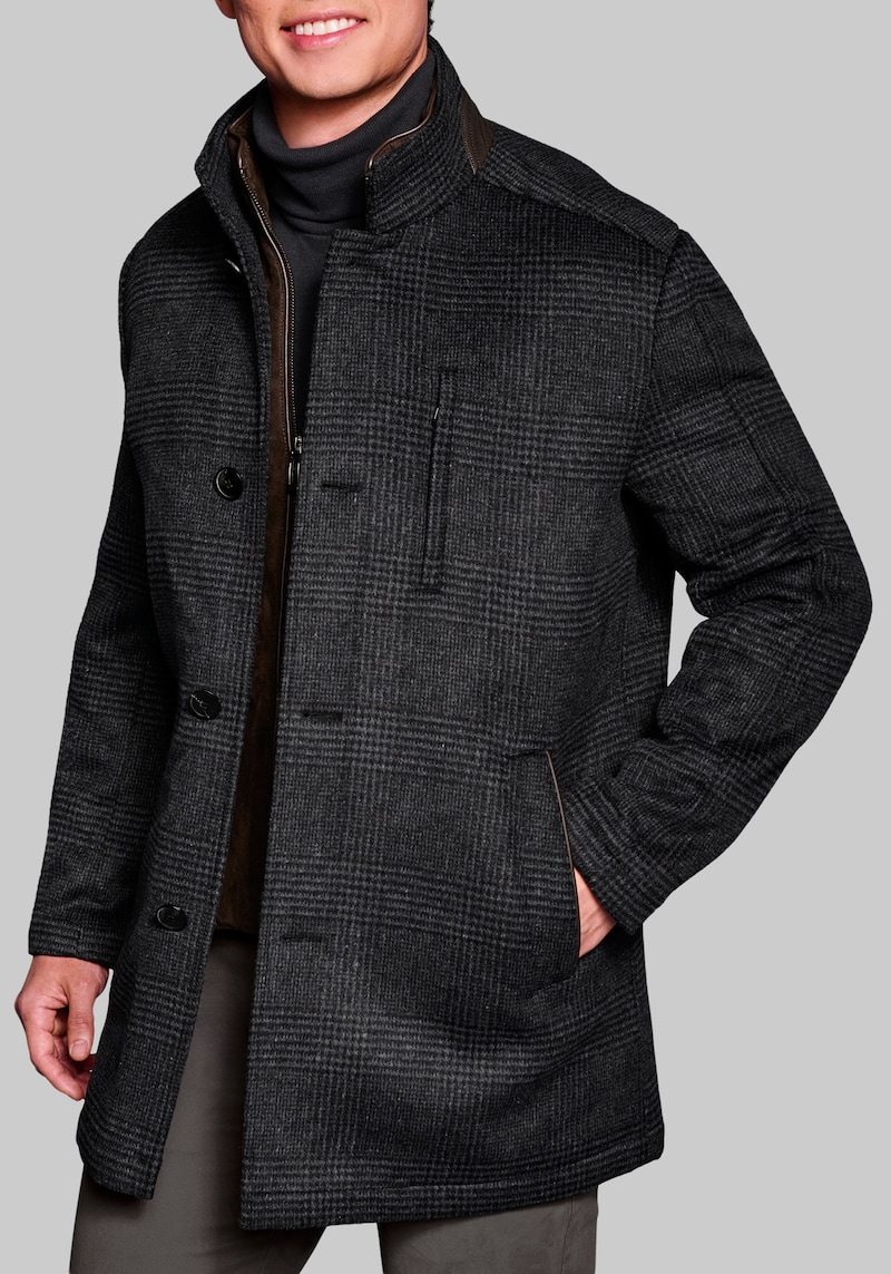 Click here for Mens Johnston & Murphy Tailored Fit Upton Car Coat... prices