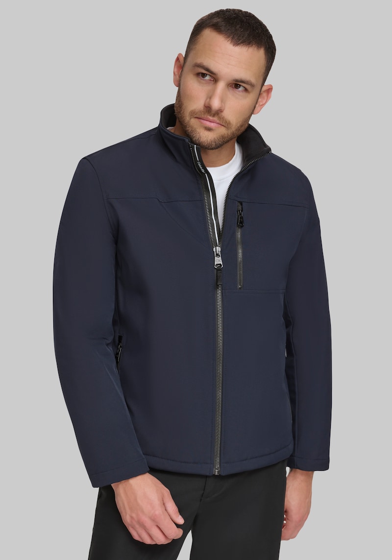 Click here for Mens Calvin Klein Sherpa Lined Soft Shell Jacket a... prices