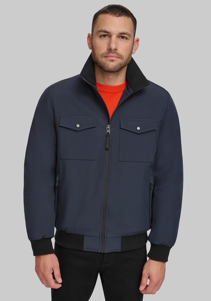 Click here for Mens Calvin Klein FlexTech Bomber Jacket at Jos. A... prices
