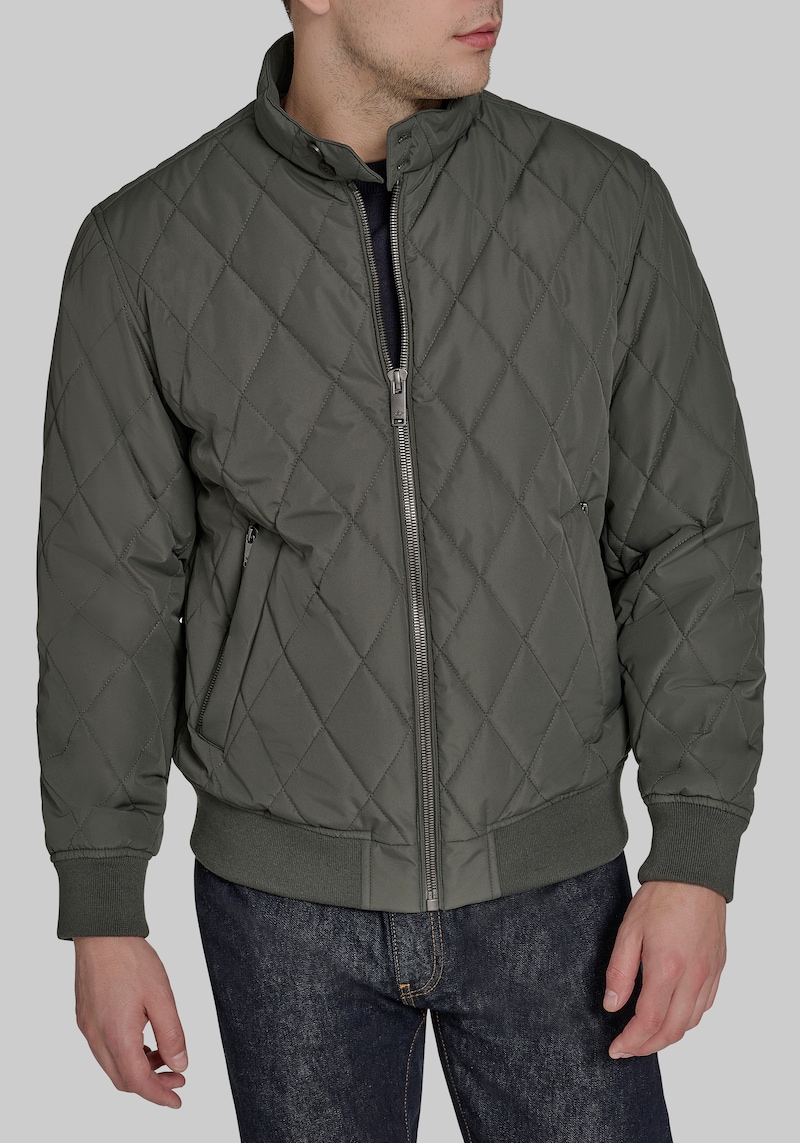 Click here for Mens Dockers Traditional Fit Diamond Quilted Bombe... prices