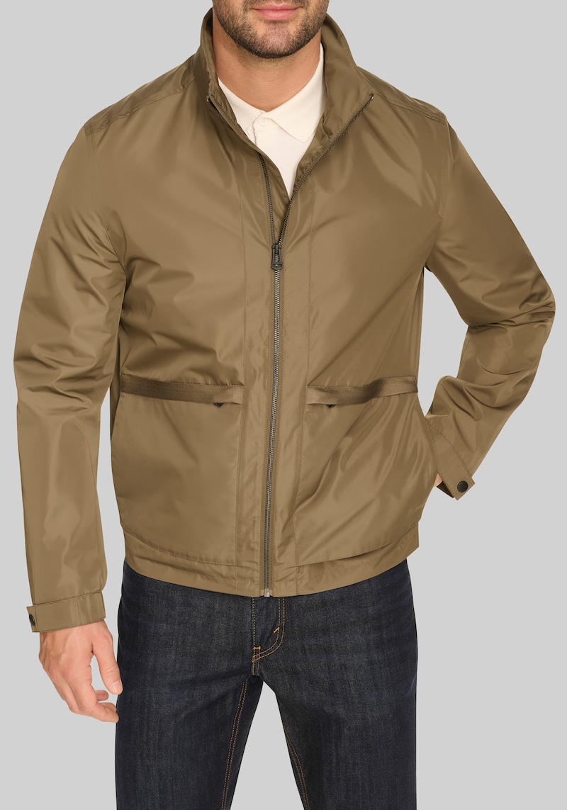 Click here for Mens Cole Haan Stand Collar Packable Rain Jacket a... prices