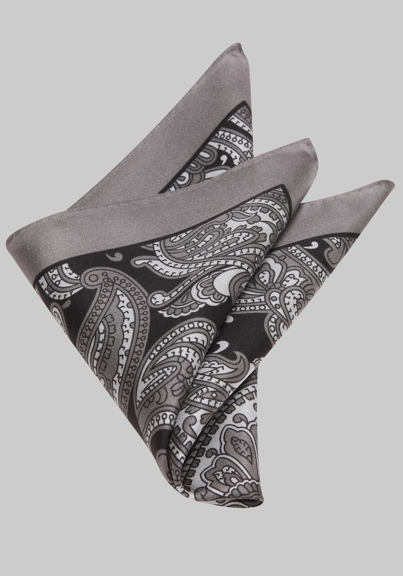 Click here for Mens Jos. A. Bank Popping Paisley Silk Pocket Squa... prices