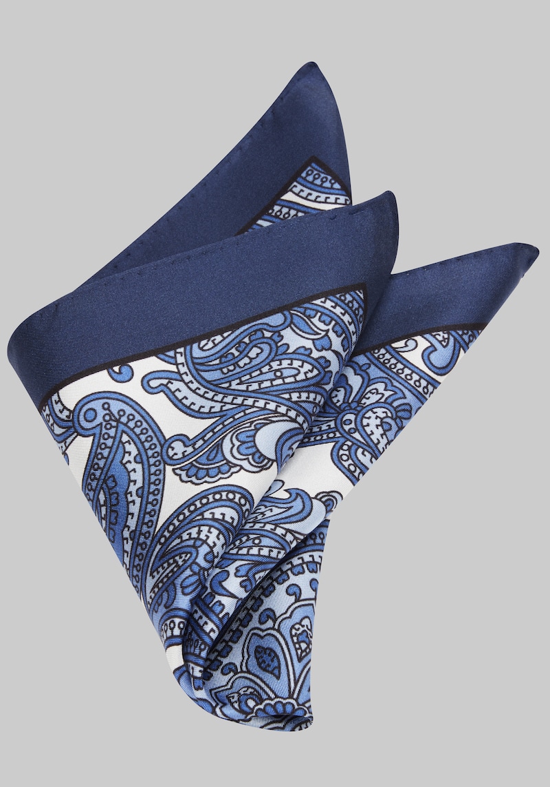 Click here for Mens Jos. A. Bank Popping Paisley Silk Pocket Squa... prices