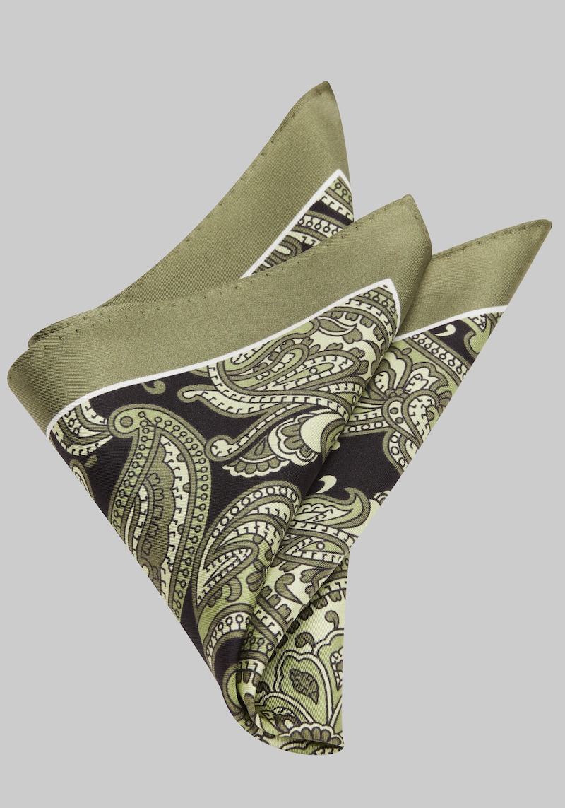 Click here for Mens Jos. A. Bank Popping Paisley Silk Pocket Squa... prices
