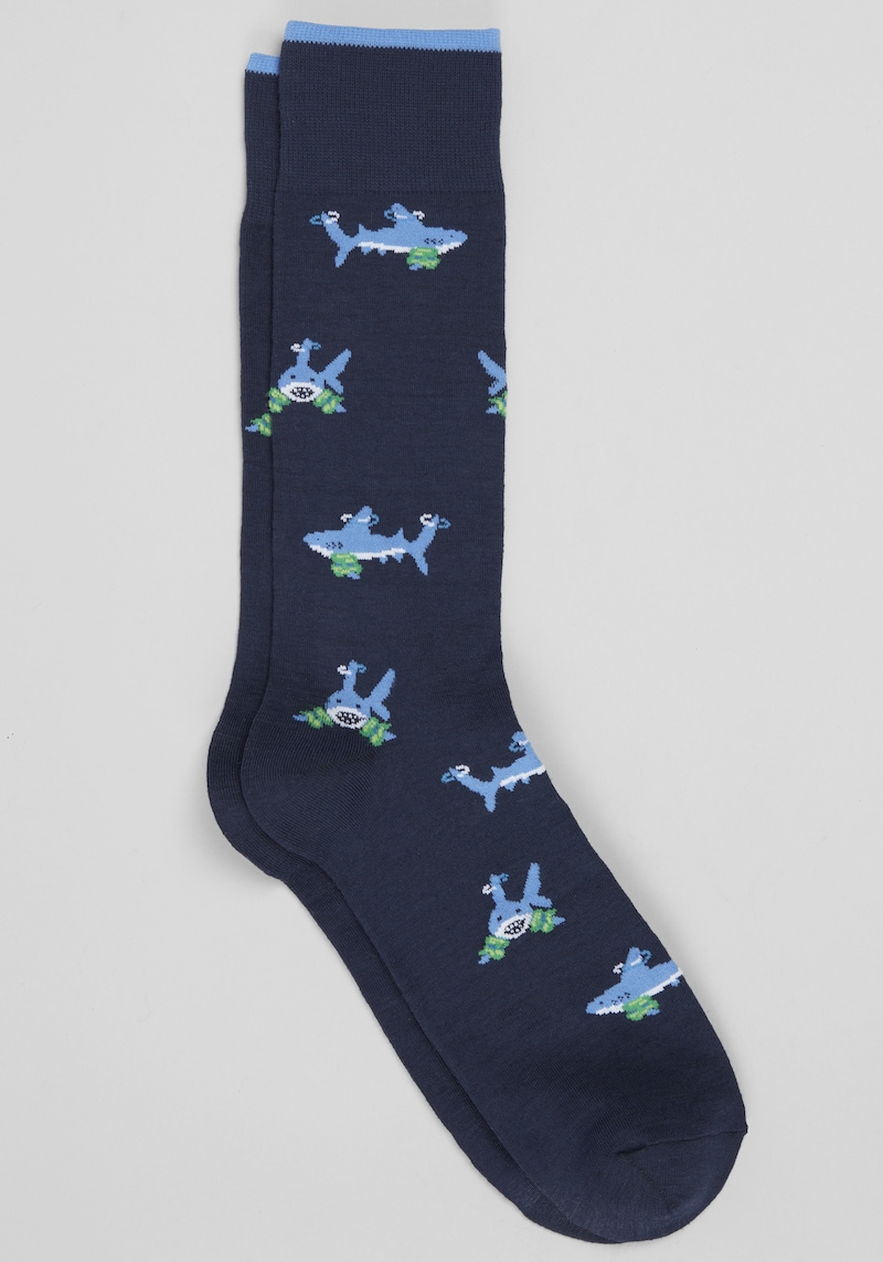Click here for Mens Made to Matter Shark Floaties Socks at Jos. A... prices