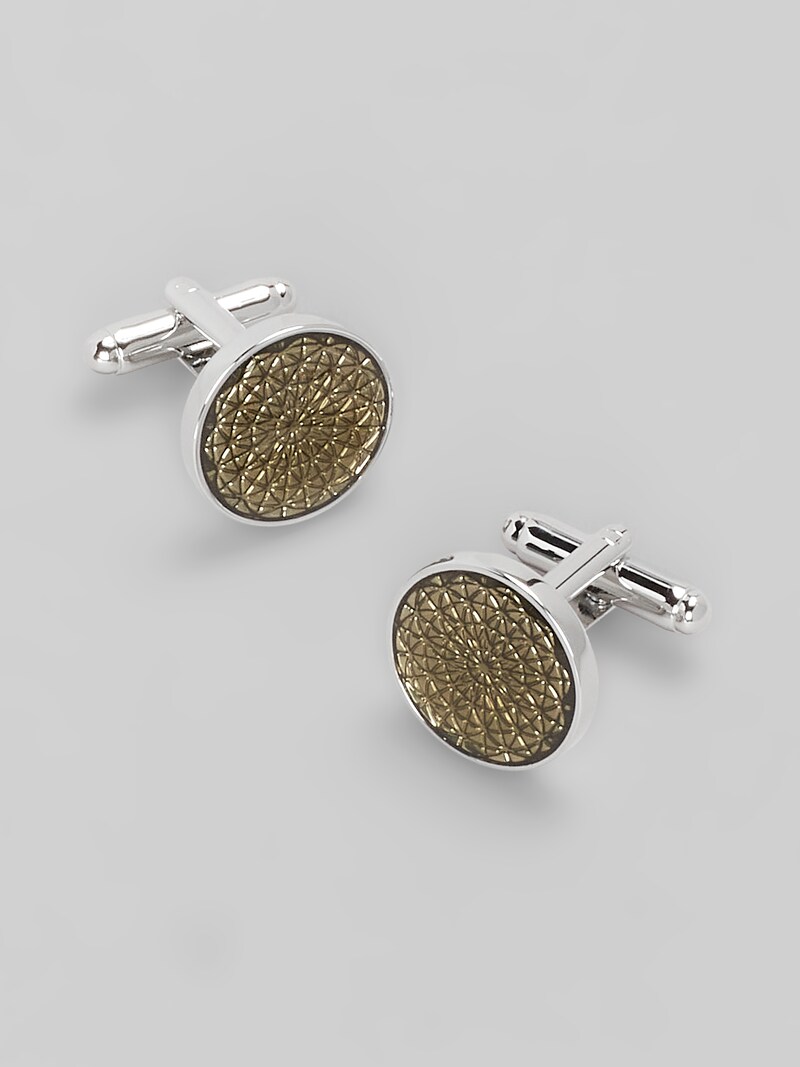 Click here for Mens Jos. A. Bank Floral Etched Glass Cufflinks at... prices