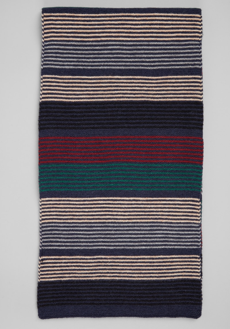 Click here for Mens Jos. A. Bank Mini Stripe Knit Scarf at Jos. A... prices