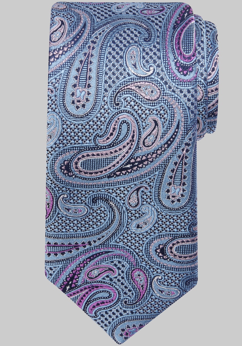Click here for Mens Reserve Collection Textural Paisley Tie - Lon... prices