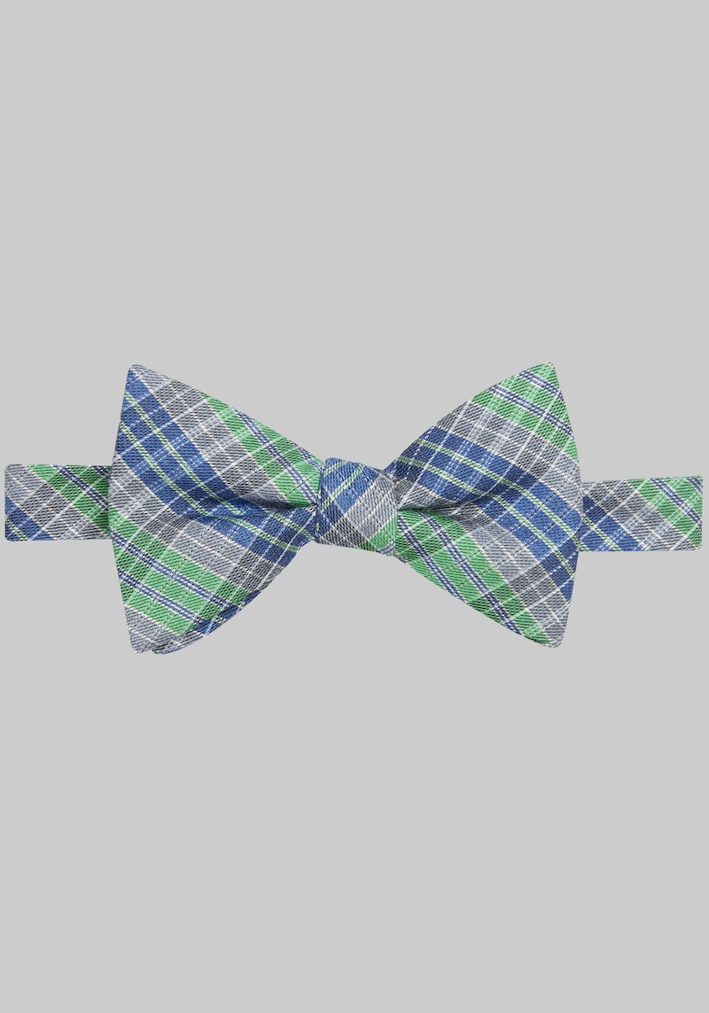 Click here for Mens Jos. A. Bank Poppy Plaid Pre-Tied Bow Tie at... prices