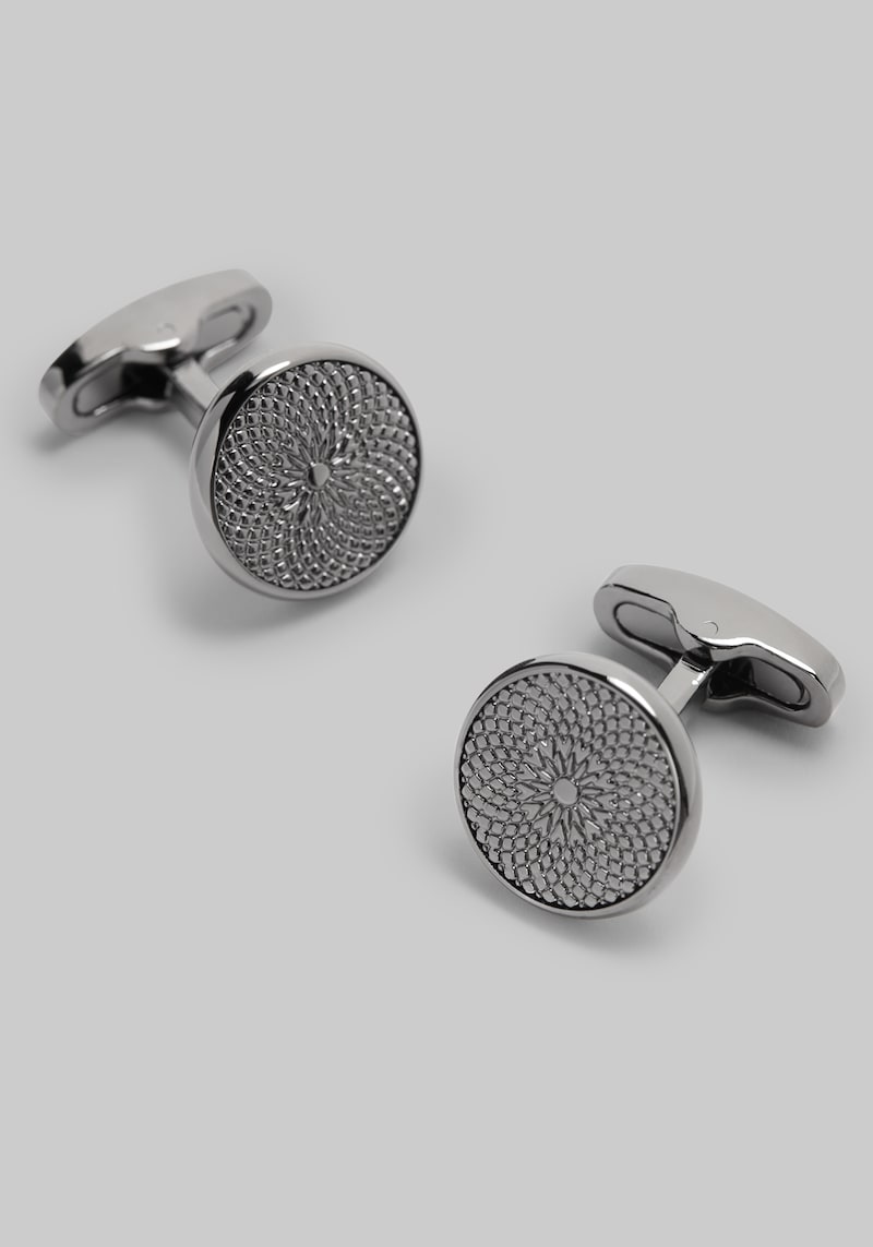 Click here for Mens Jos. A. Bank Round Gunmetal Swirl Cufflinks a... prices