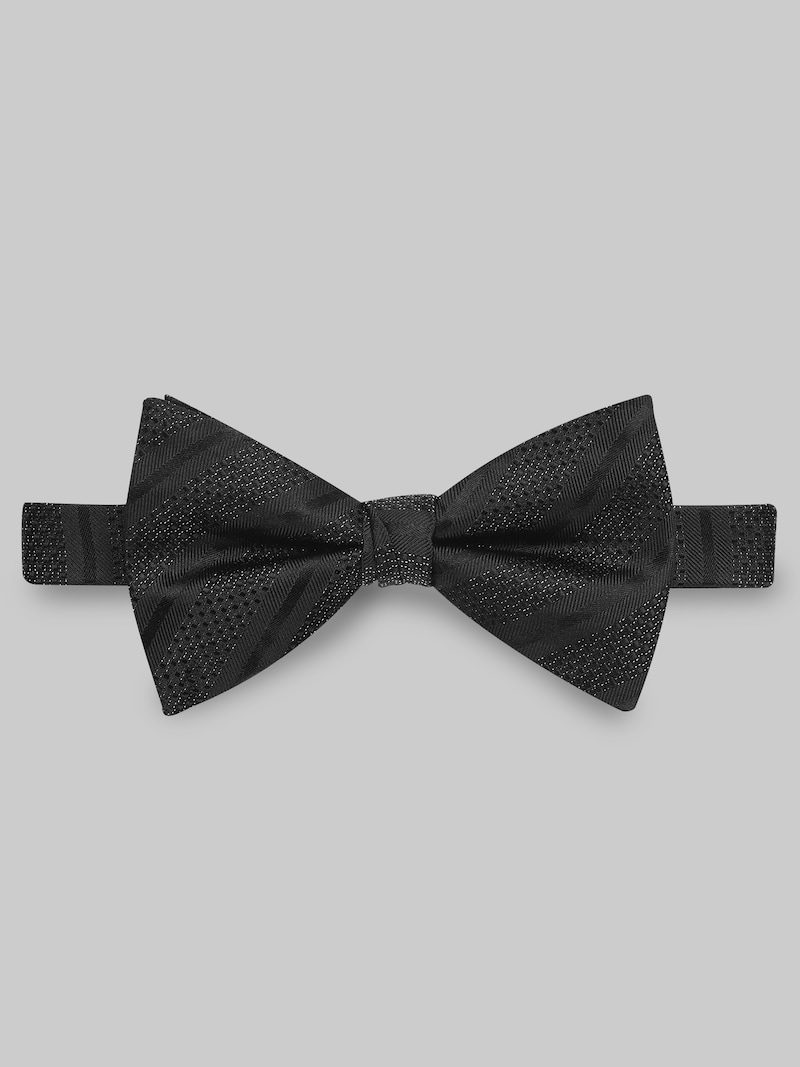 Click here for Mens Jos. A. Bank Wide Metallic Stripe Pre-Tied Bo... prices