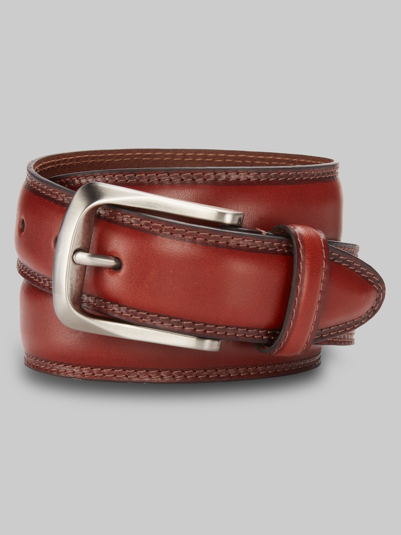 Click here for Mens Jos. A. Bank Double Stitched Leather Belt at... prices