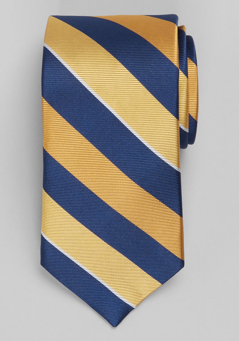 Click here for Mens Stripe Tie at Jos. A. Bank  Navy/Gold  Size O... prices