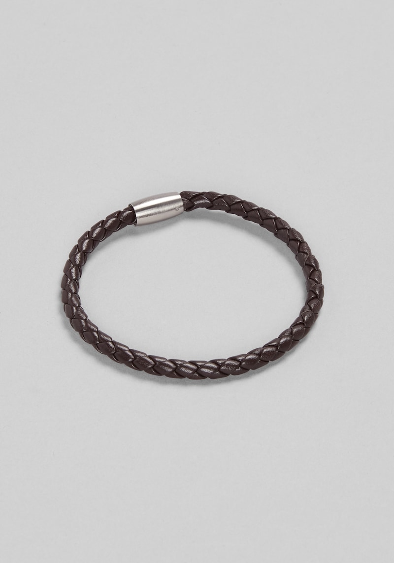 Click here for Mens Jos. A. Bank Woven Leather Bracelet with Magn... prices