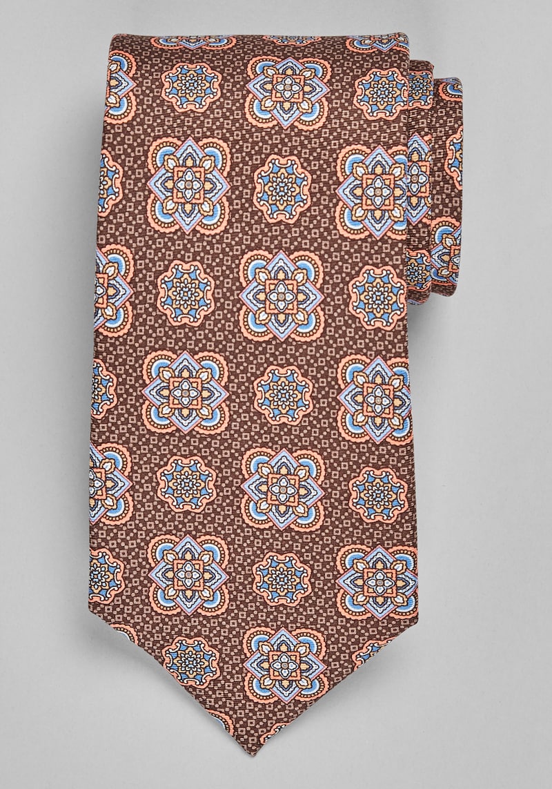 Click here for Mens TravelerÂ® Collection Medallion Tie at Jos. A... prices
