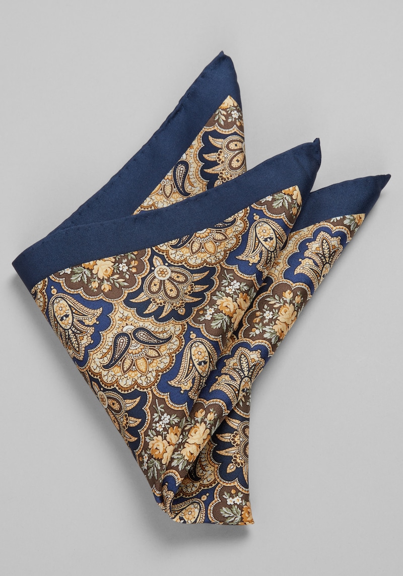 Click here for Mens Jos. A. Bank Floral Paisley Pocket Square at... prices