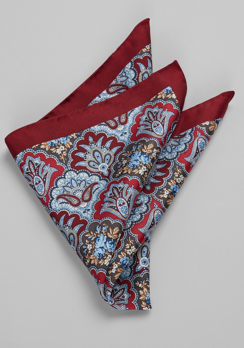 Click here for Mens Jos. A. Bank Floral Paisley Pocket Square at... prices