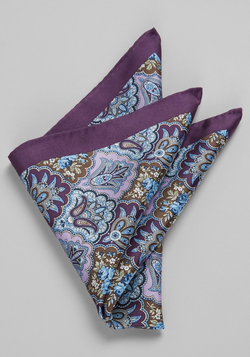 Click here for Mens Jos. A. Bank Floral Paisley Pocket Square at... prices