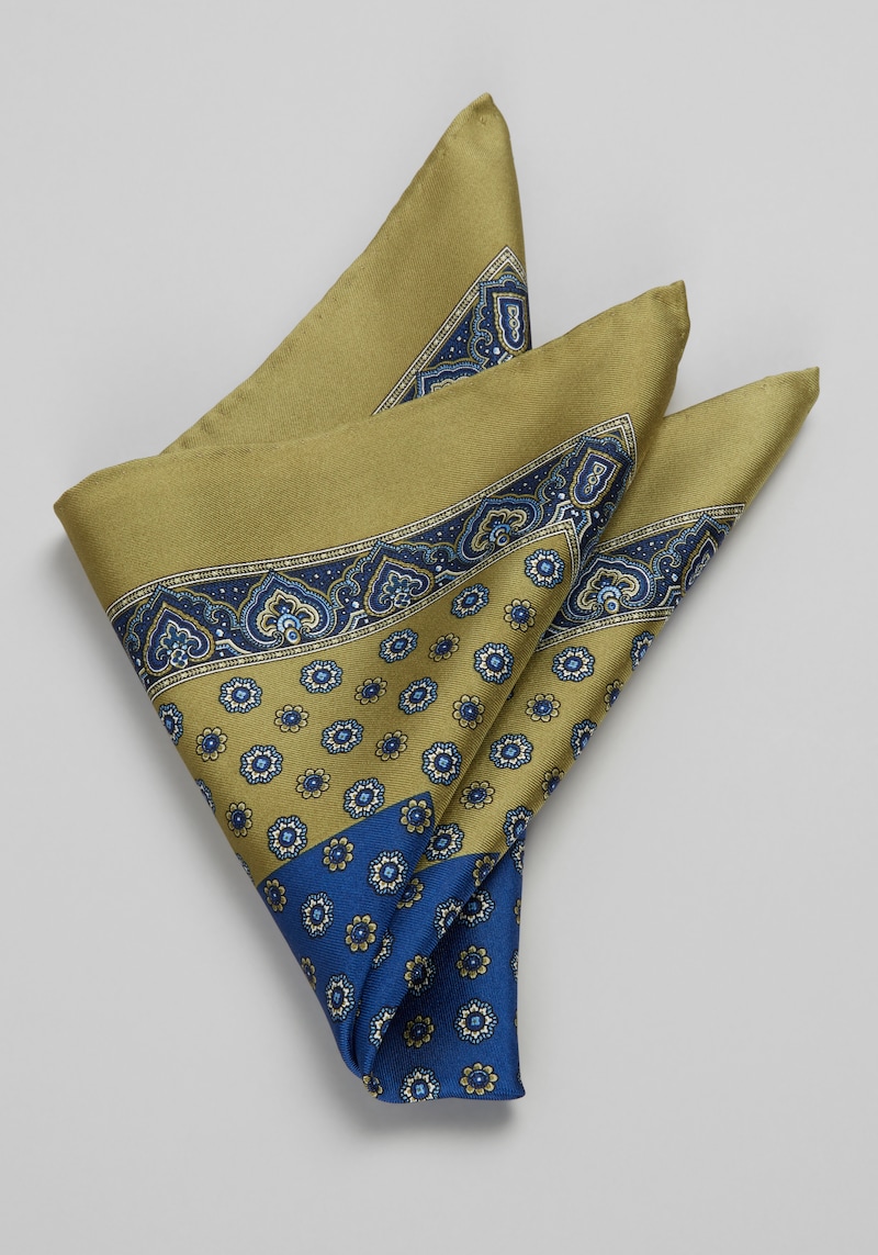 Click here for Mens Jos. A. Bank Mixed Medallion Pocket Square at... prices