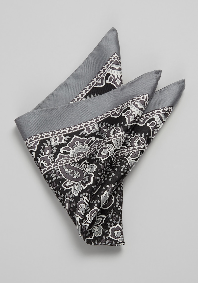 Click here for Mens Jos. A. Bank Abstract Paisley Pocket Square a... prices