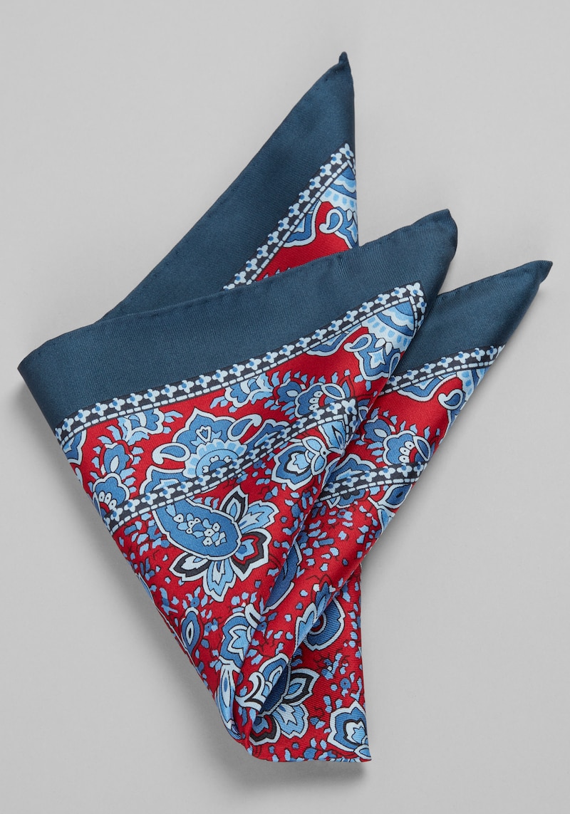 Click here for Mens Jos. A. Bank Abstract Paisley Pocket Square a... prices
