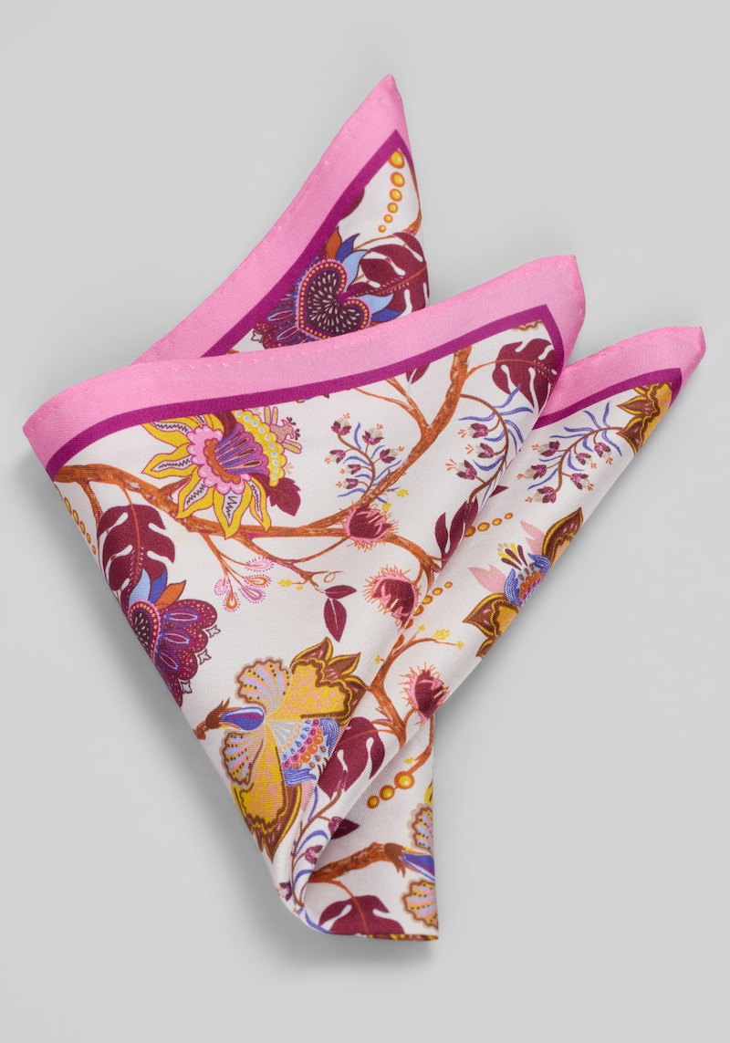 Click here for Mens Jos. A. Bank Woodland Floral Pocket Square at... prices