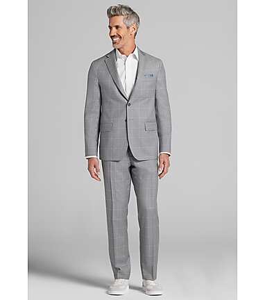 Reserve Collection Tailored Fit Windowpane Suit Reserve Suits Jos A Bank