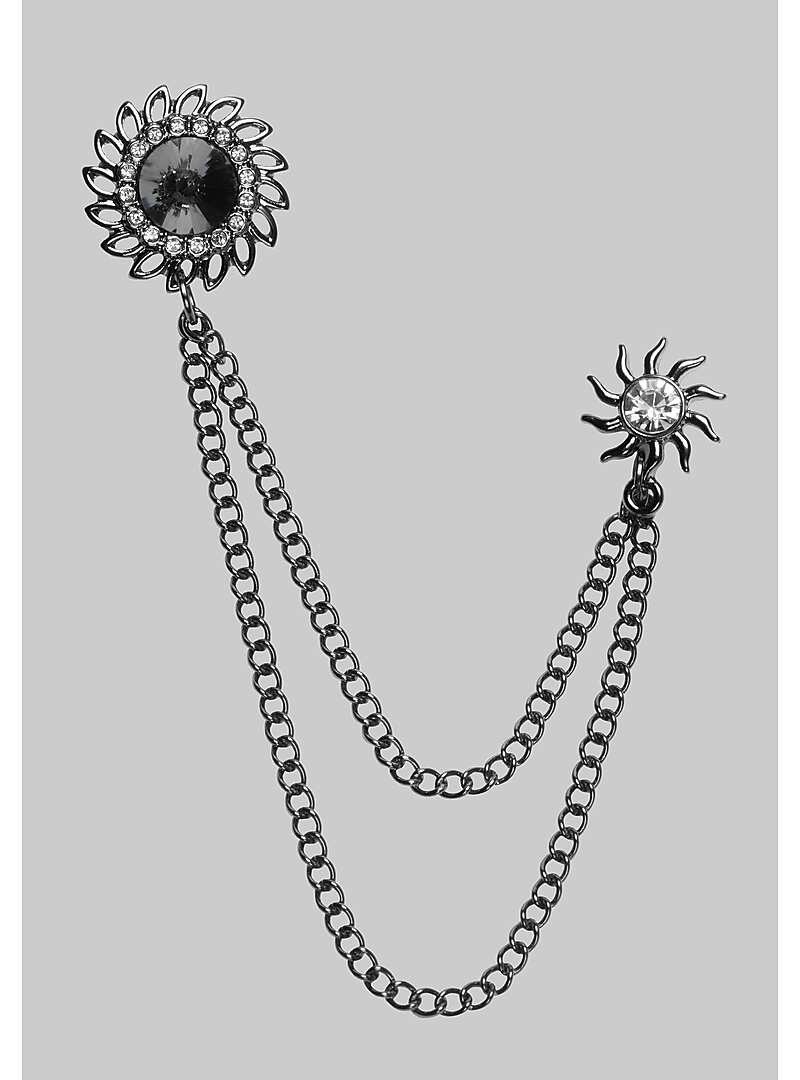Jos. A. Bank Jewel & Crystal Chain Lapel Pin - All Accessories | Jos A Bank